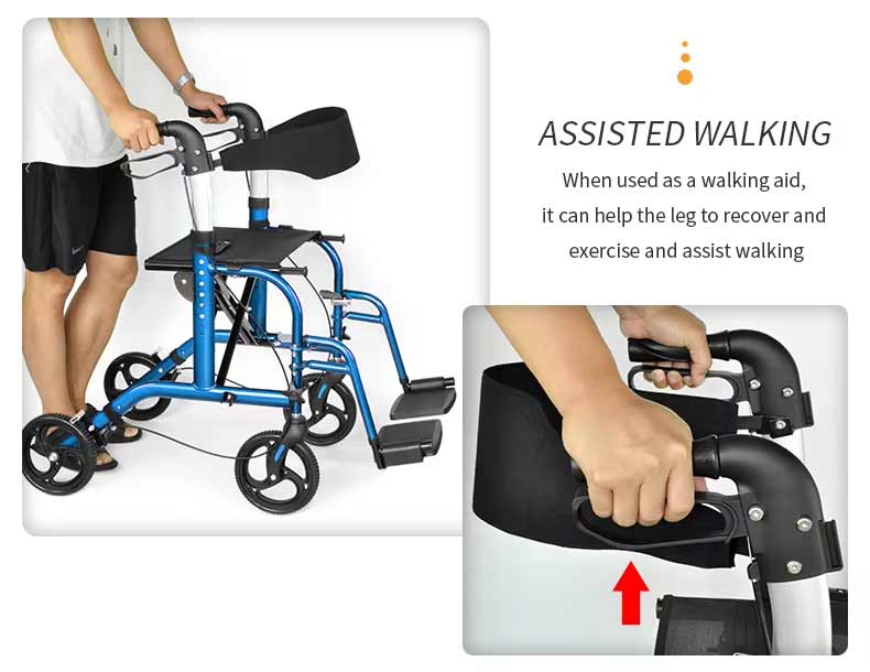 Heavy Duty Rollator Walker with Extra Wide - Ageally